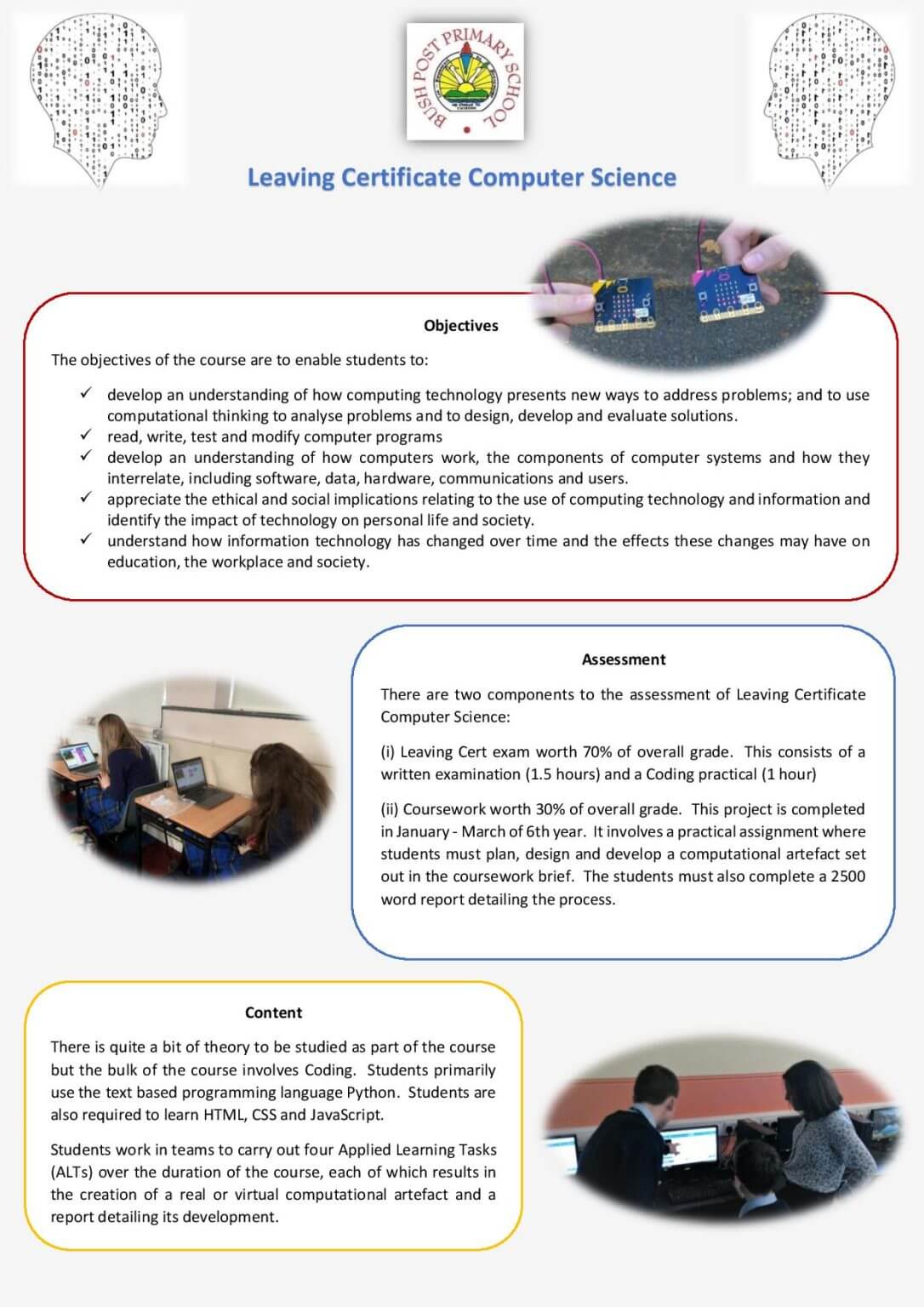 Lc computer science - Bush Post Primary School